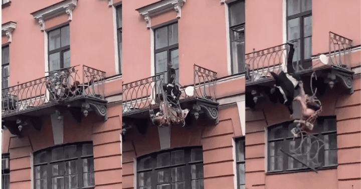 Couple with a young son together fall off a 25-feet balcony while ...